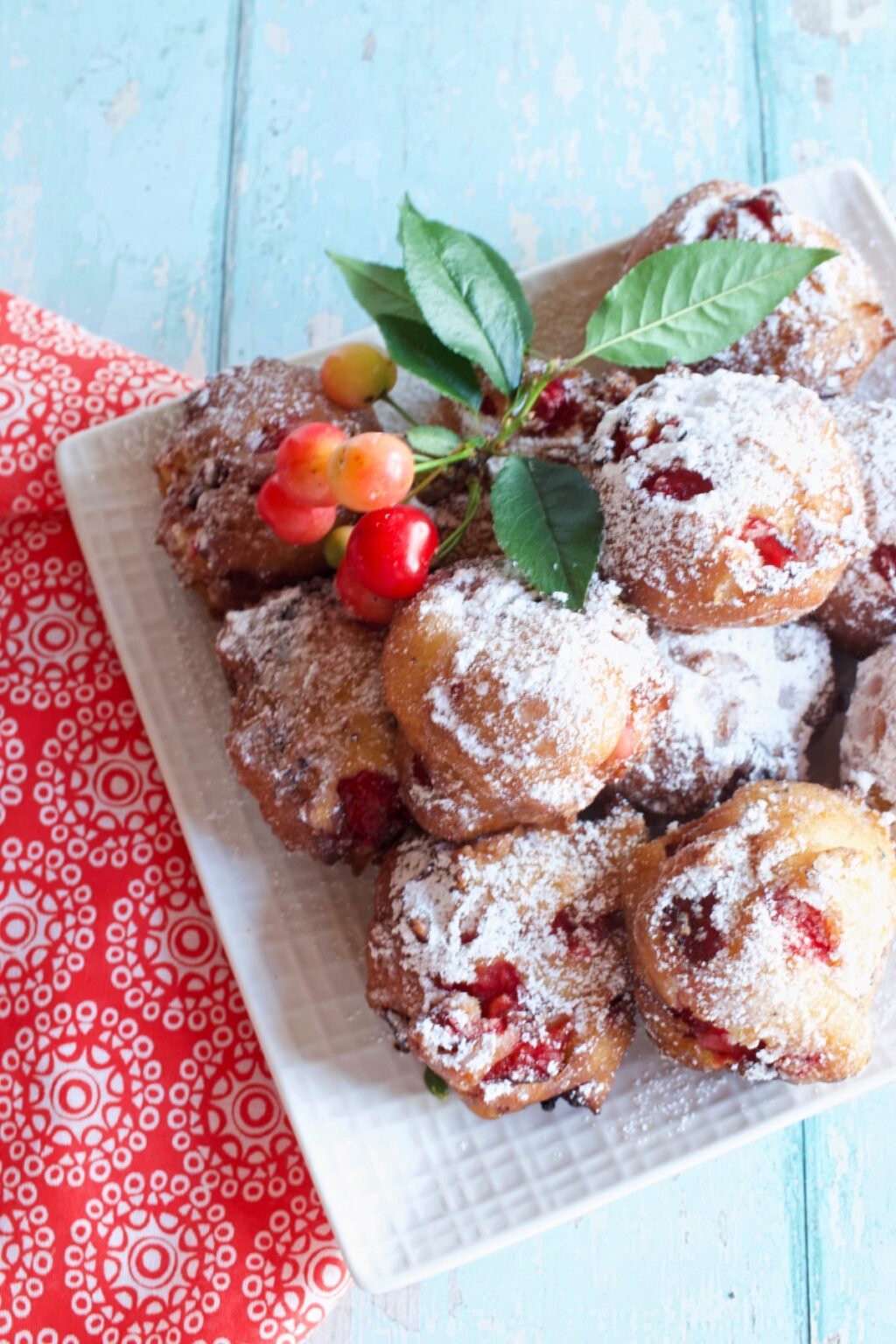 Red Tart Cherry Fritters - My Country Table