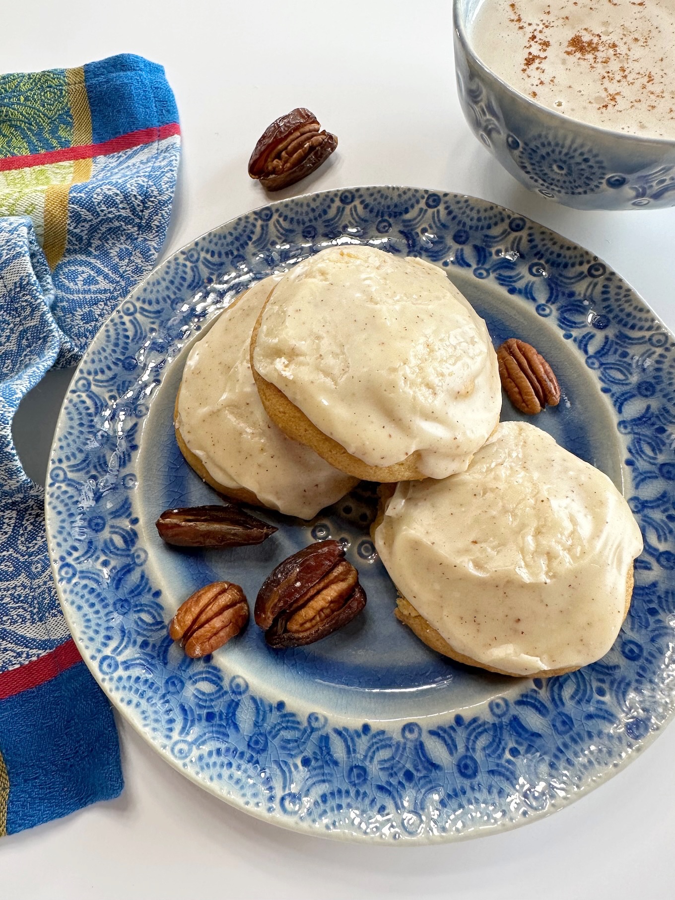 Pecan Date Cookies With Browned Butter Icing - My Country Table