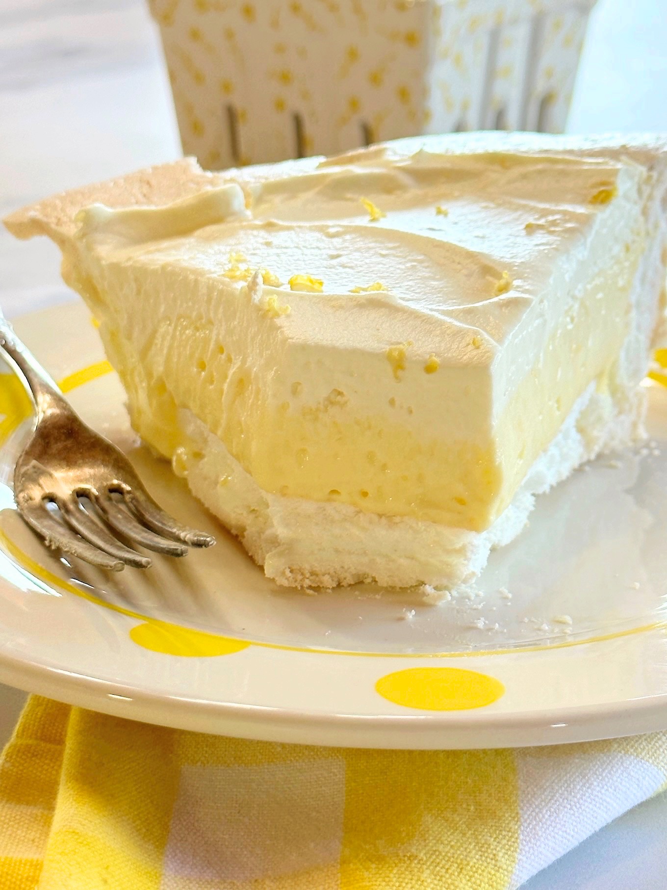 Vintage Lemon Angel Pie - My Country Table