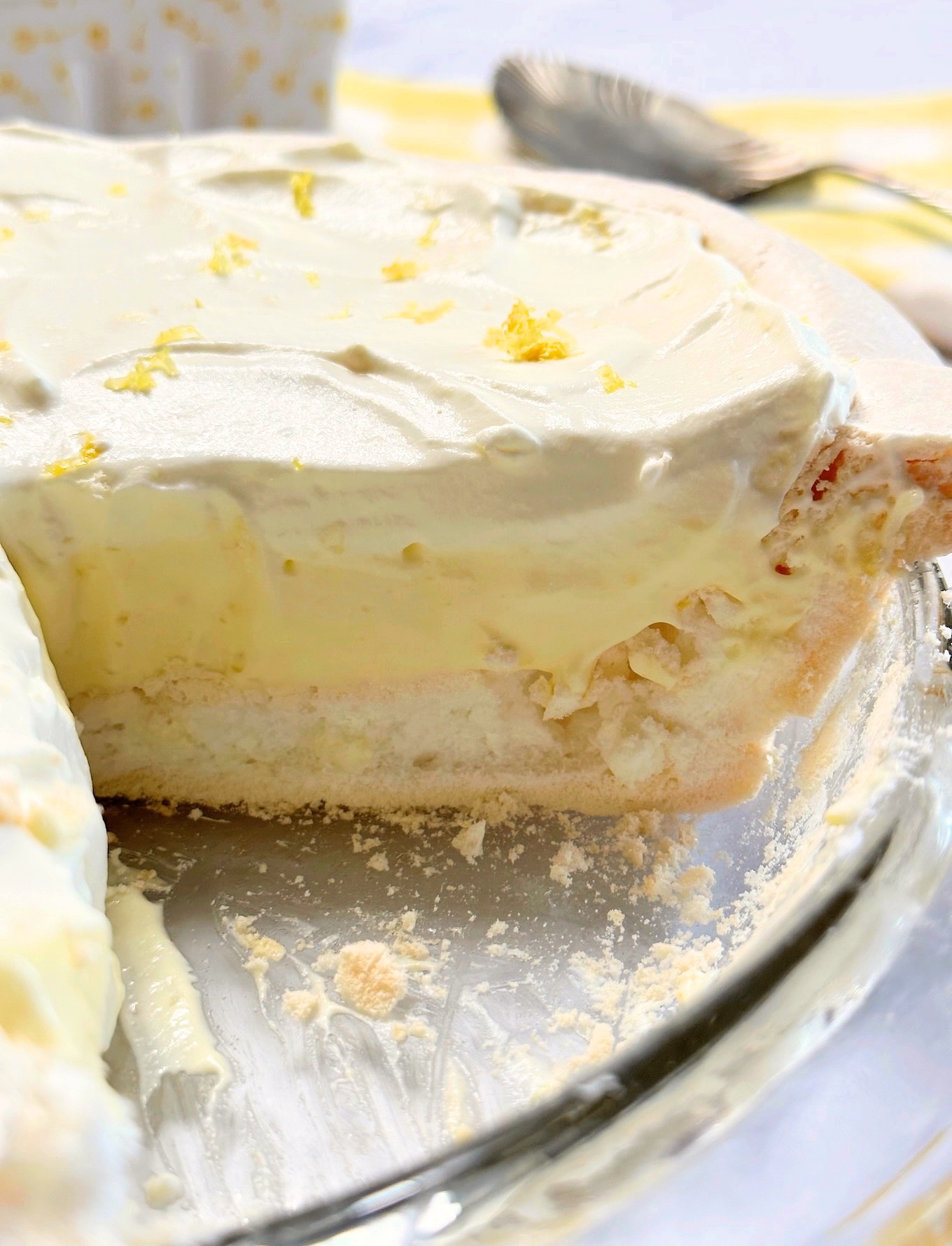 Vintage Lemon Angel Pie - My Country Table