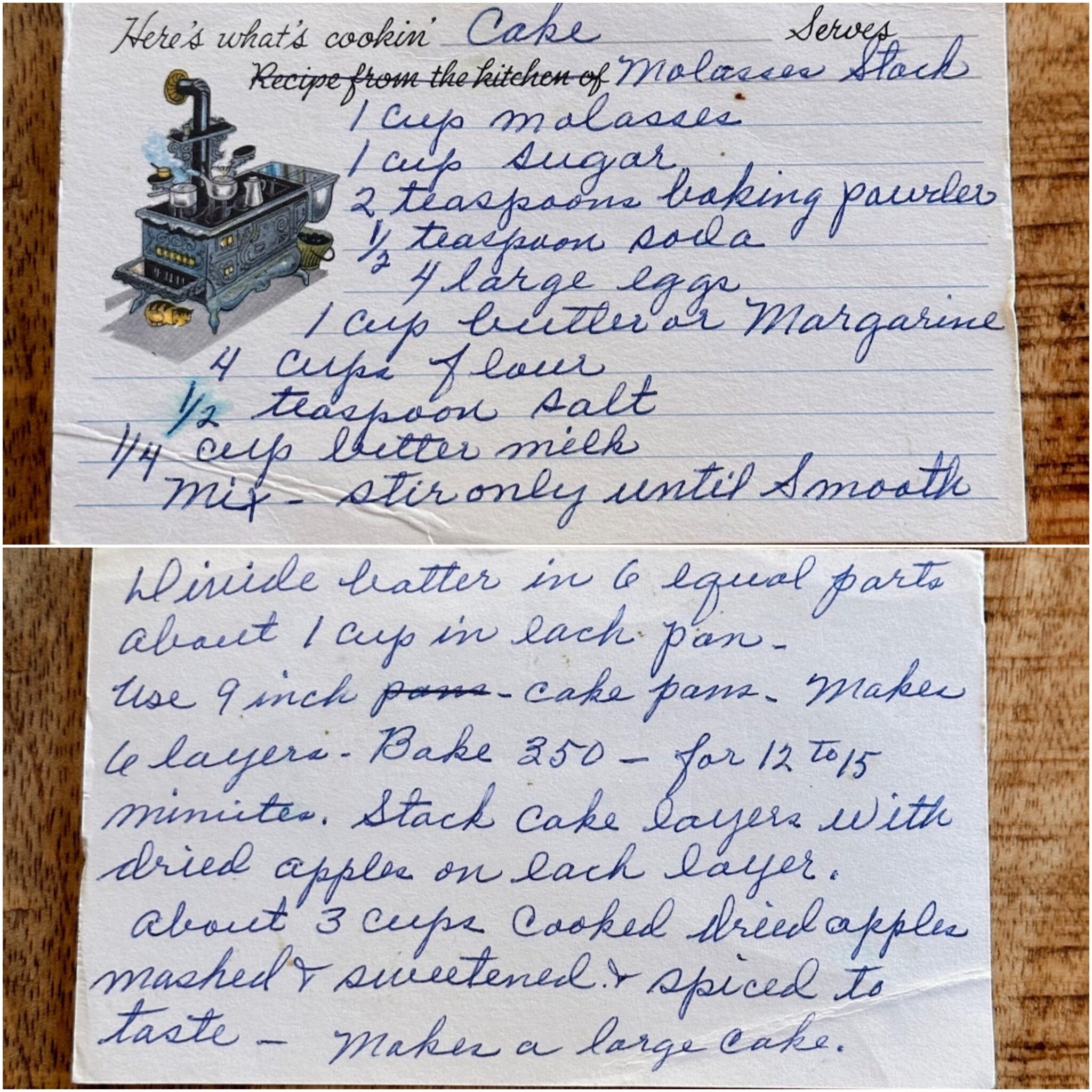 Molasses Dried Apple Stack Cake - My Country Table