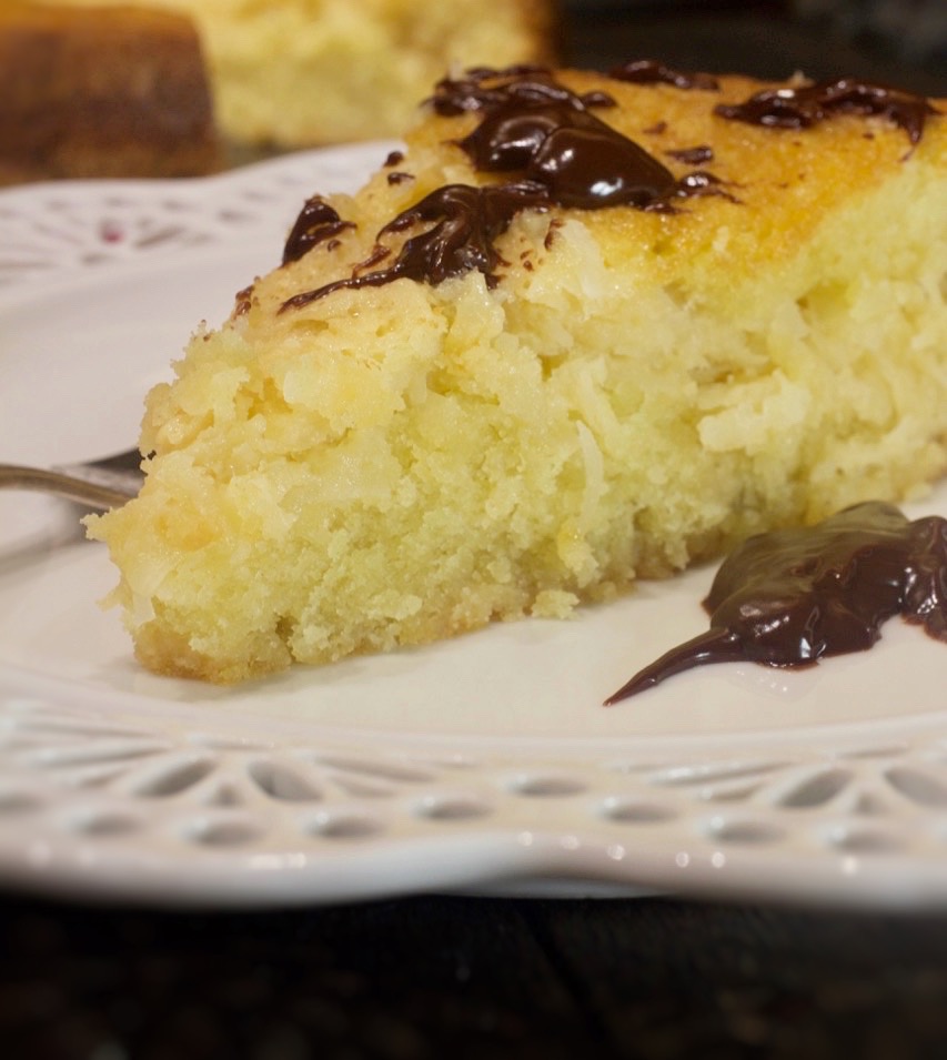 Coconut Crunch Cake with Chocolate Ganache - My Country Table