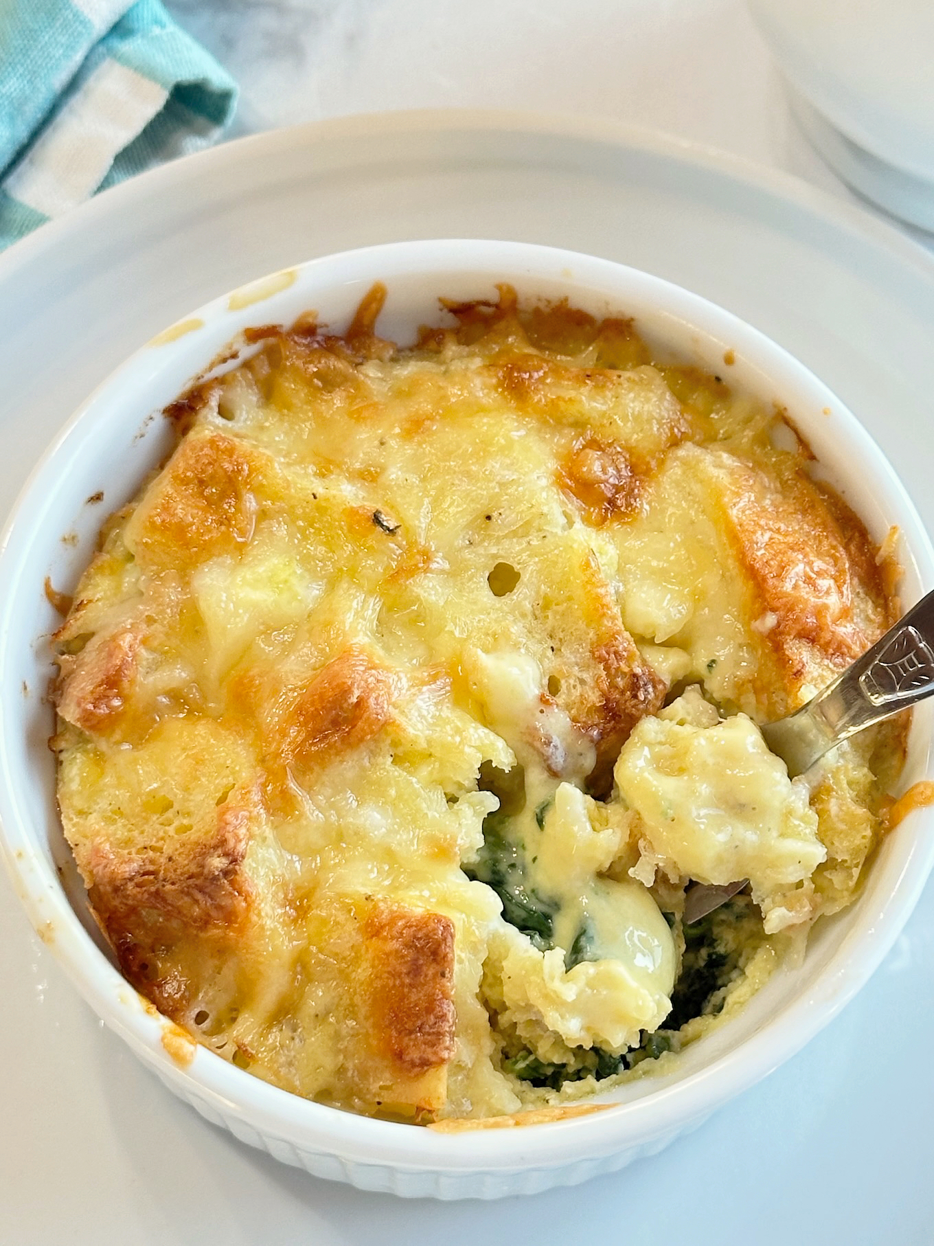 Spinach & White Cheddar Strata - My Country Table